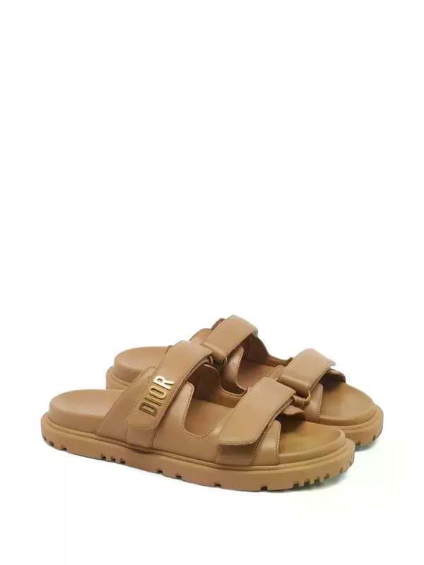 Dior Dioract Touch-strap Sandals - Brown
