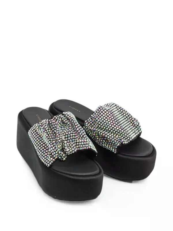 LE SILLA Crystal-embellished Wedge Sandals