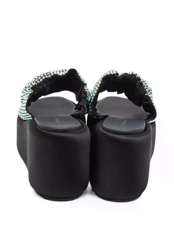 LE SILLA Crystal-embellished Wedge Sandals