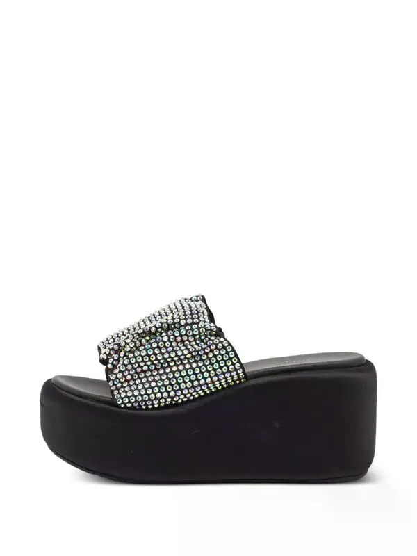 LE SILLA Crystal-embellished Wedge Sandals