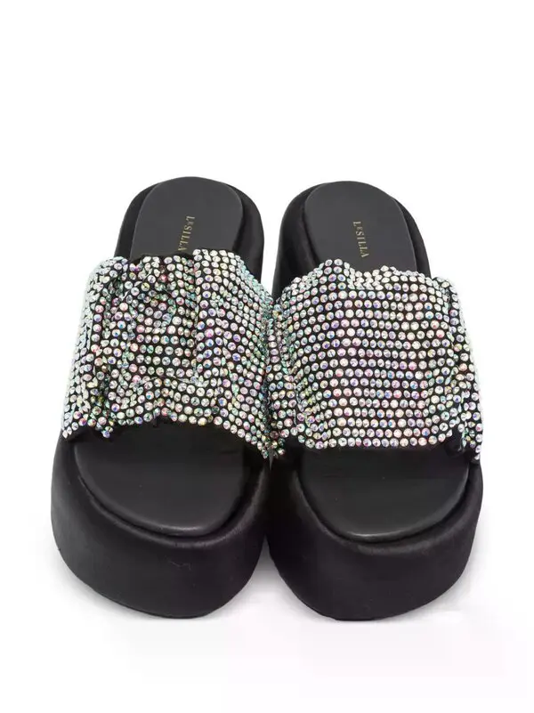 LE SILLA Crystal-embellished Wedge Sandals