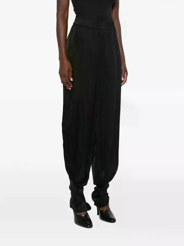 Andamane The Attico Pleated Ankle-tie Trousers - Black