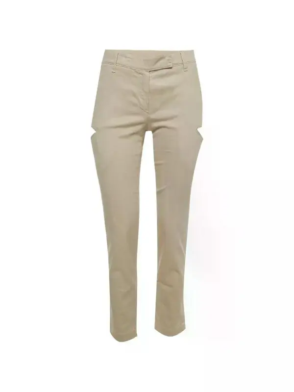 Brunello Cucinelli Beige Gabardine Straight-fit Trousers