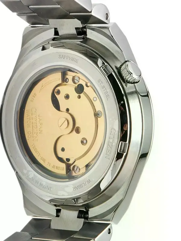 Citizen Automatic Stainless Steel Watch With Blue Dial - Green
