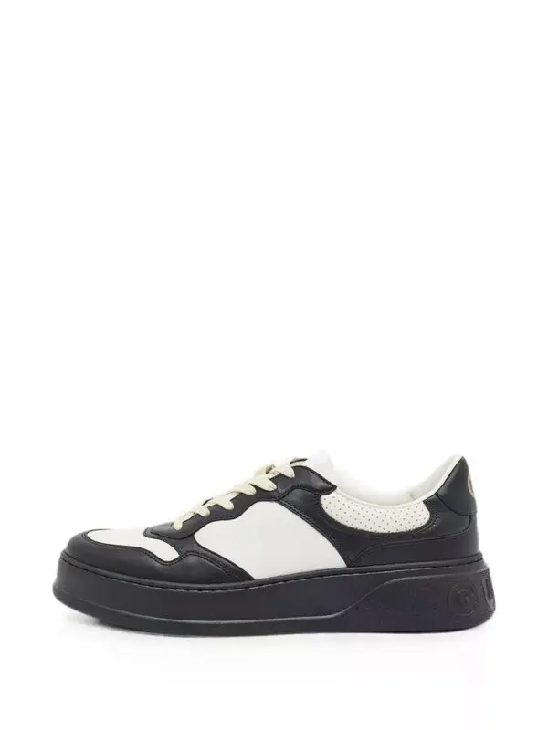 Gucci Jumbo Gg Motif Leather Lace-up Sneakers