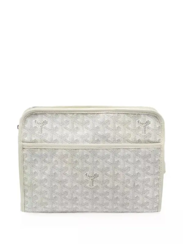Goyard 2023 Jouvence Pm Goyardine Toiletry Pouch - White