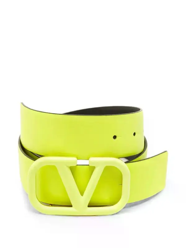 Valentino Garavani Vlogo Reversible Belt - Yellow