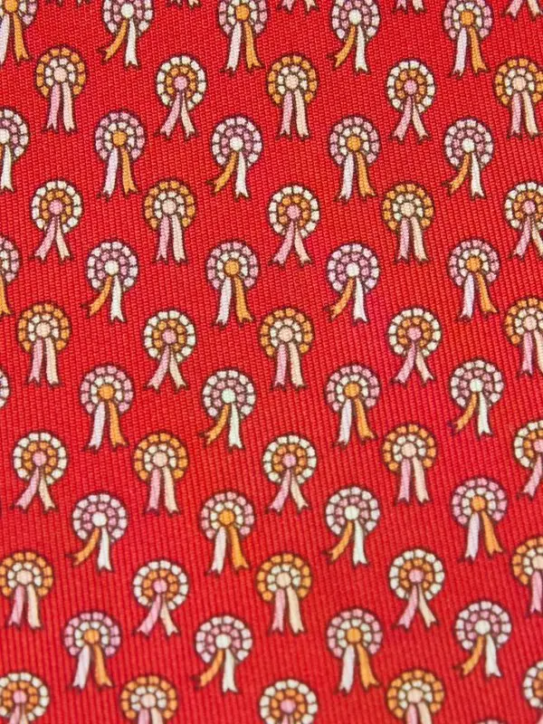 FERRAGAMO Prize Ribbon Print Tie