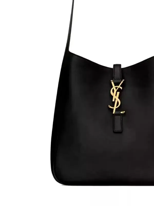 Saint Laurent Le 5 À 7 Supple Crossbody Bag In Grained Leather - Black
