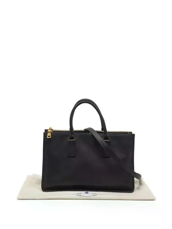 Prada Logo Plaque Double Zip Handbag