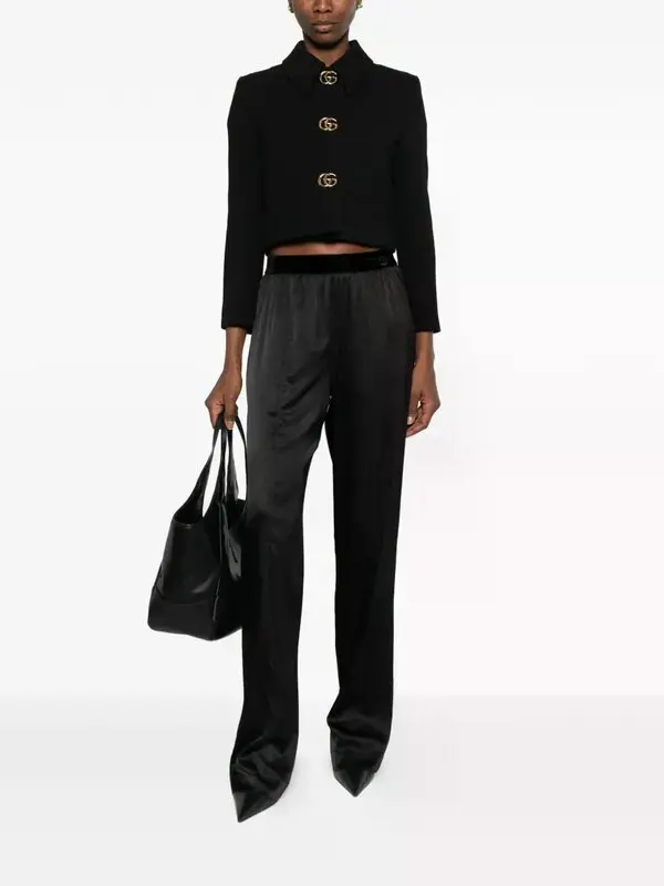 Gucci Logo Button Cropped Jacket