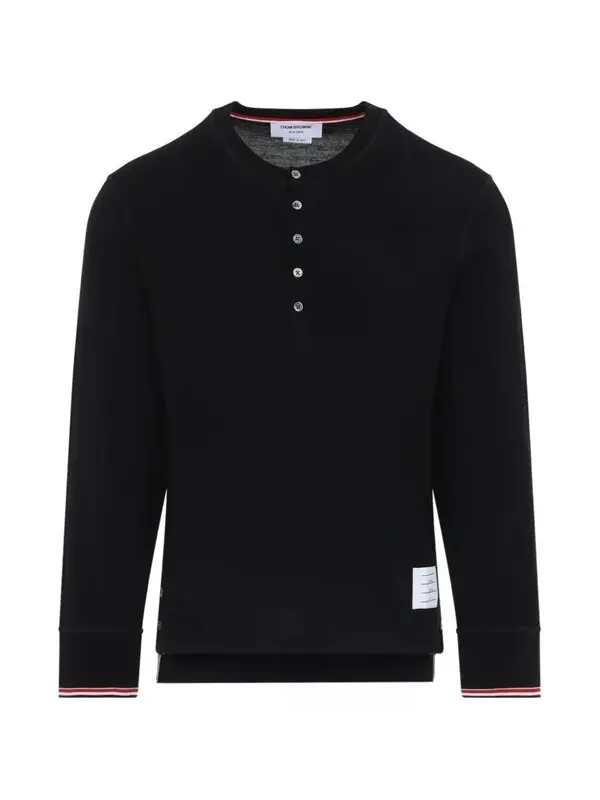Thom Browne Button-placket Long-sleeve T-shirt