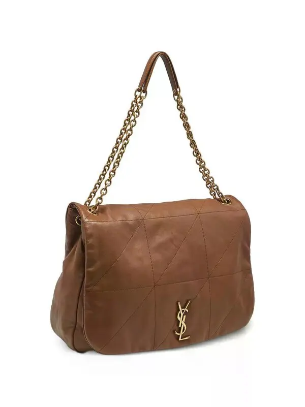Saint Laurent 2023 Jamie Geometric-quilted Shoulder Bag - Brown