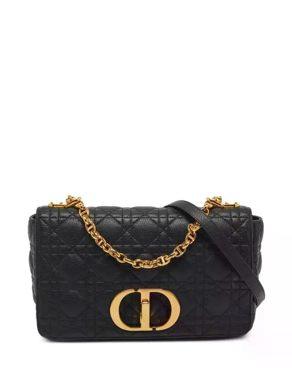 Dior 2023 Cannage-quilting Shoulder Bag - Black