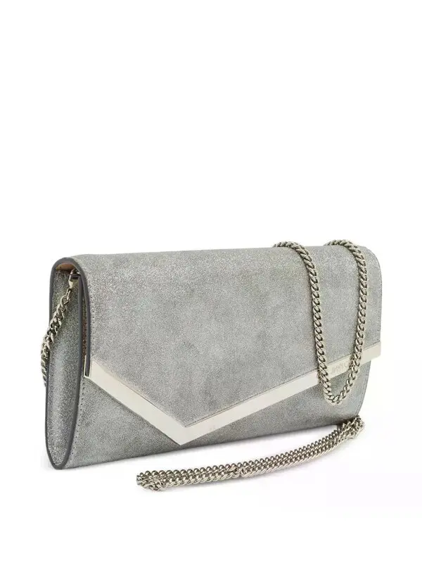 JIMMY CHOO Emmie Glitter Clutch Bag - Silver