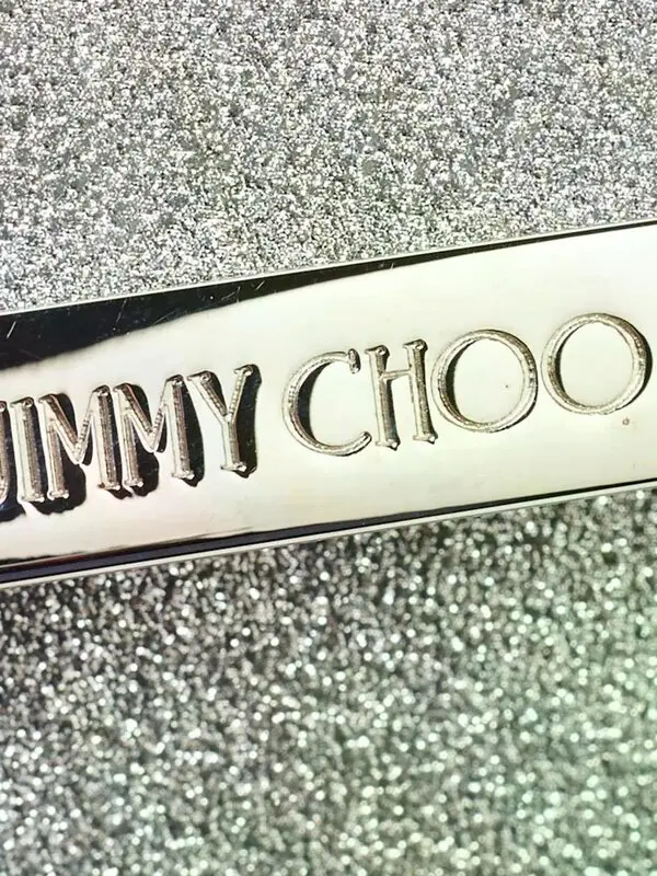 JIMMY CHOO Emmie Glitter Clutch Bag - Silver