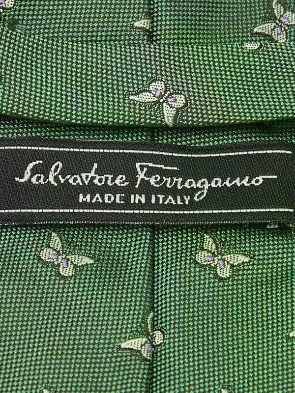 FERRAGAMO Butterfly-jacquard Tie