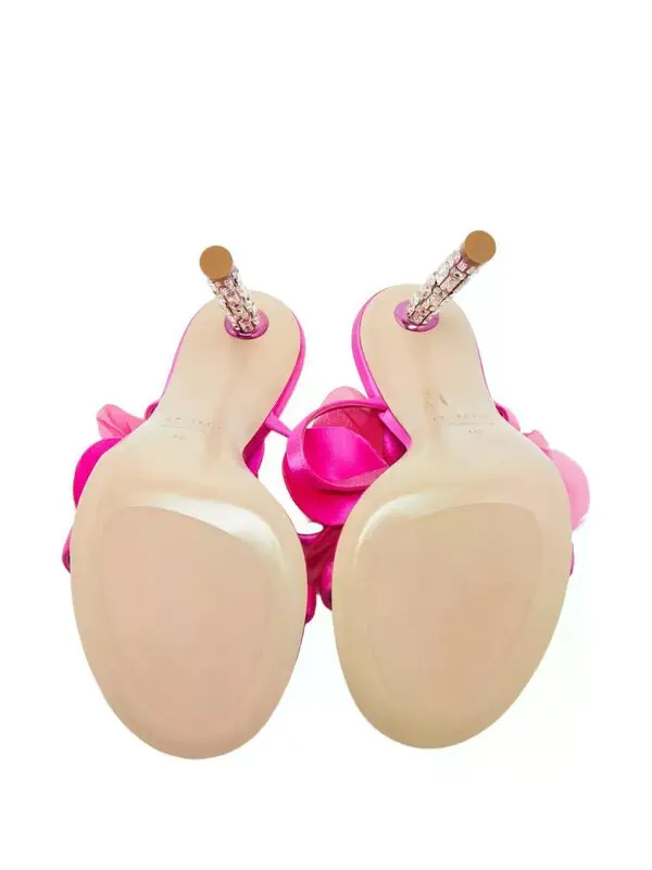 LE SILLA Rose Appliqué Sandals - Pink