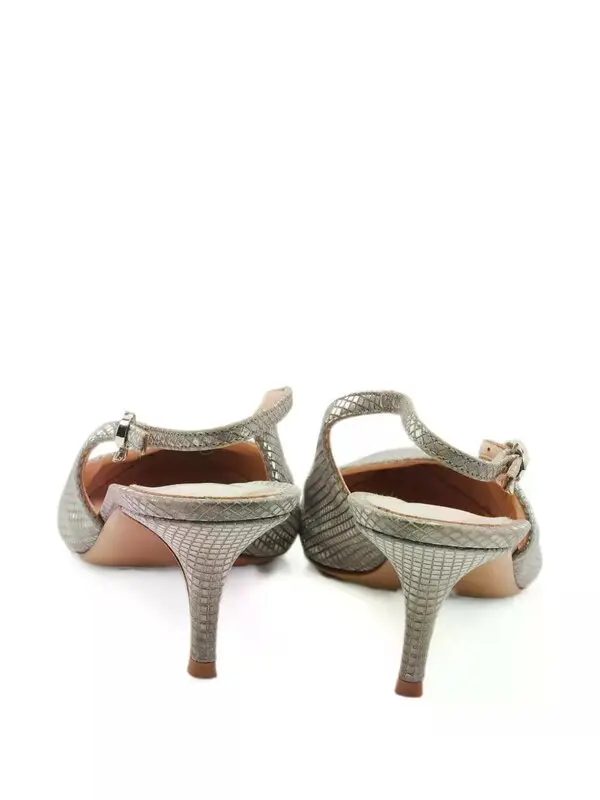 GIANVITO ROSSI Glitter Finish Pointed Toe Slingback Pumps