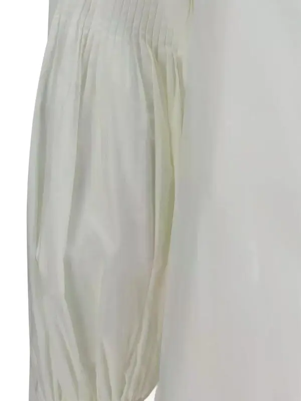 Max Mara Pleated Puff-sleeve Blouse