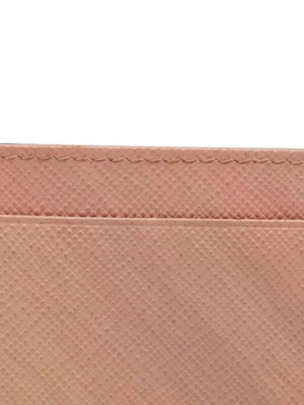 Prada Saffiano Leather Card Holder - Pink