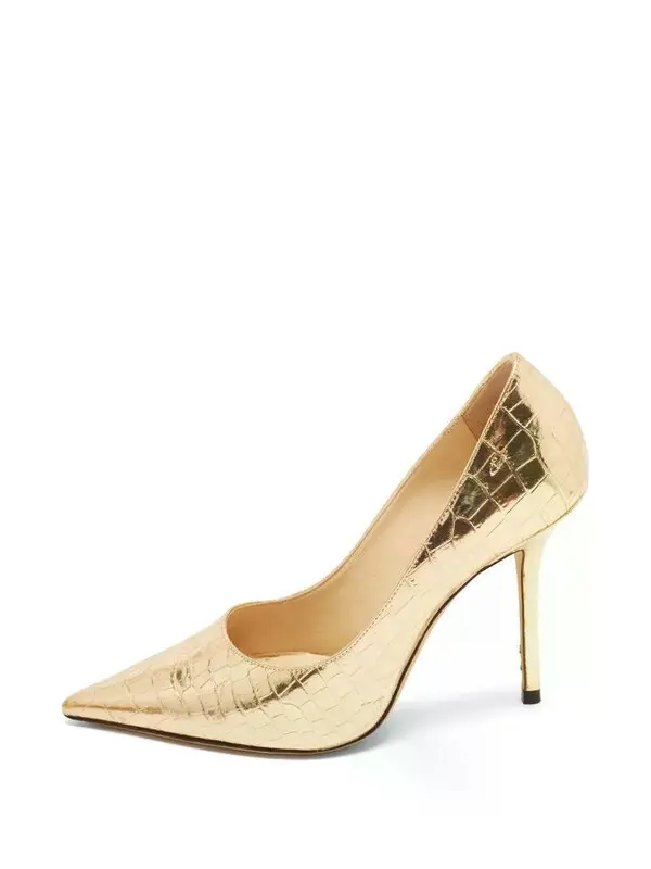 JIMMY CHOO Leather Pointed Toe Stiletto Pumps
