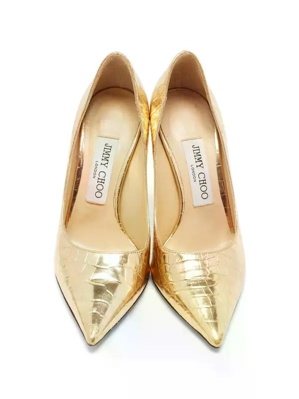 JIMMY CHOO Leather Pointed Toe Stiletto Pumps