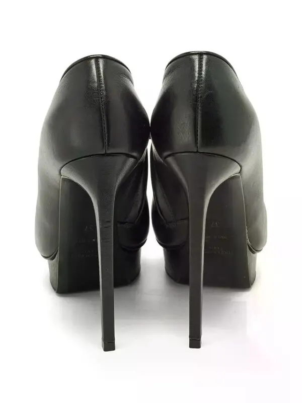 Saint Laurent Leather Zip Up Ankle Boots