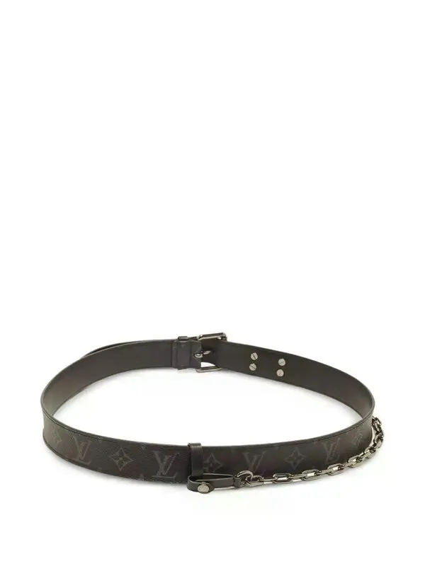 LOUIS VUITTON Monogram Eclipse Canvas Belt