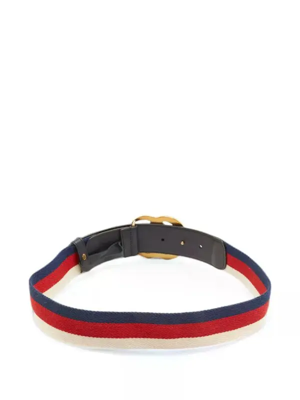 Gucci Double G Sylvie Web Stripe Belt