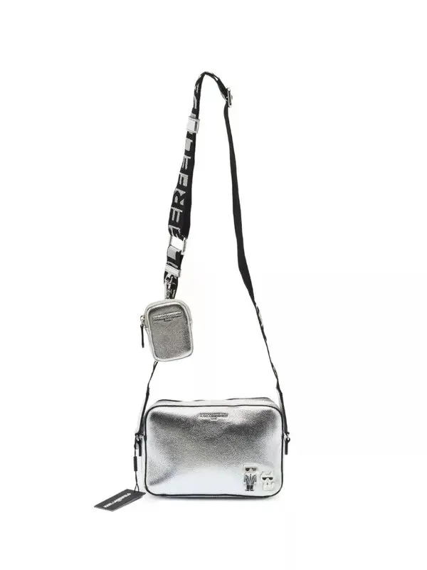 Karl Lagerfeld Maybelle Faux-leather Crossbody Bag - Silver