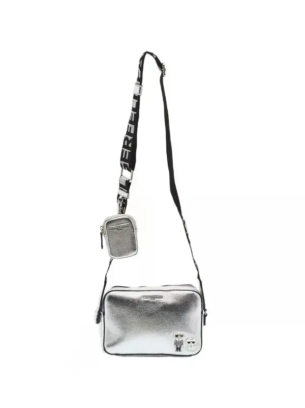 Karl Lagerfeld Maybelle Faux-leather Crossbody Bag - Silver