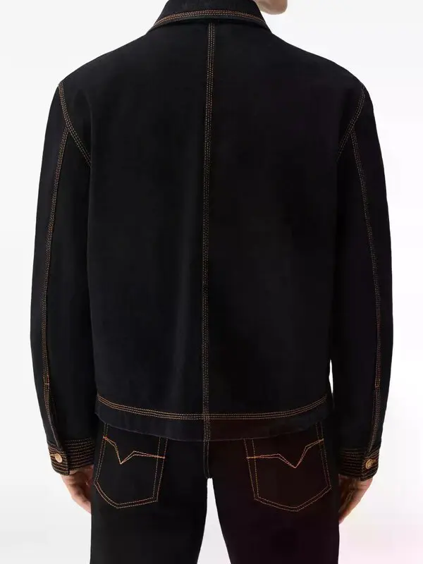 Versace Denim Blouson With Medusa Buttons