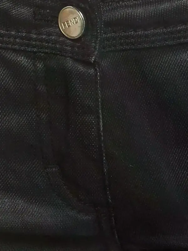 Fendi Coated Slim Fit Low-rise Jeans