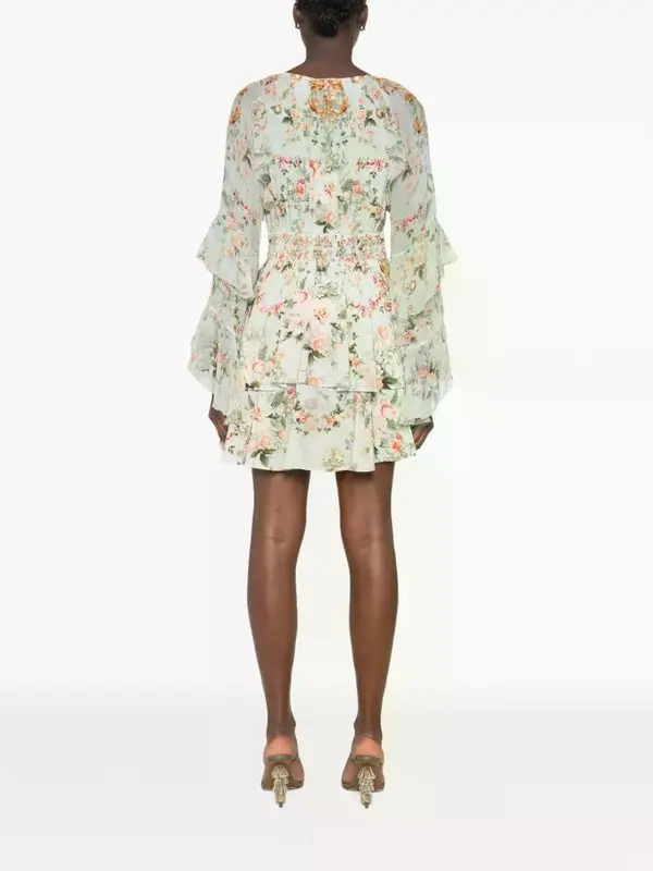 Camilla Floral Print Ruffled Mini Dress