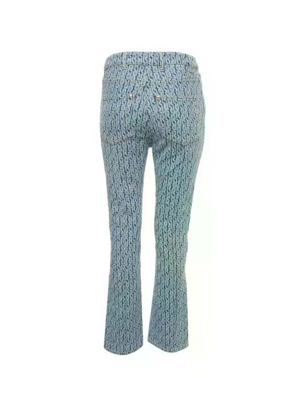 Rabanne Monogram Pattern Flared Jeans