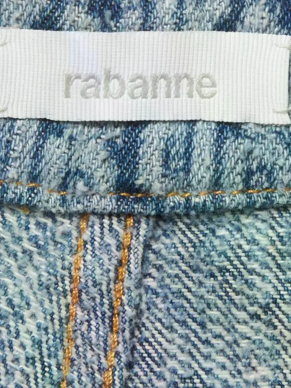 Rabanne Monogram Pattern Flared Jeans