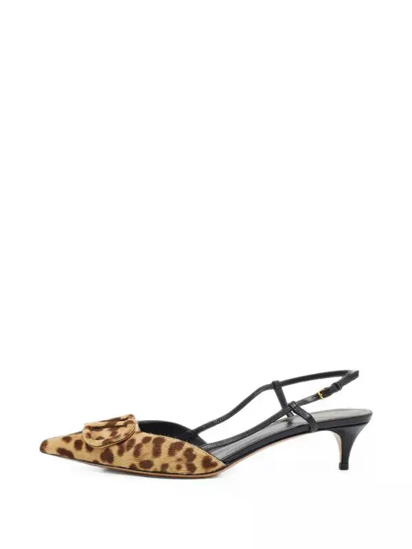 Valentino Garavani Vlogo Leopard-print Slingback Sandals