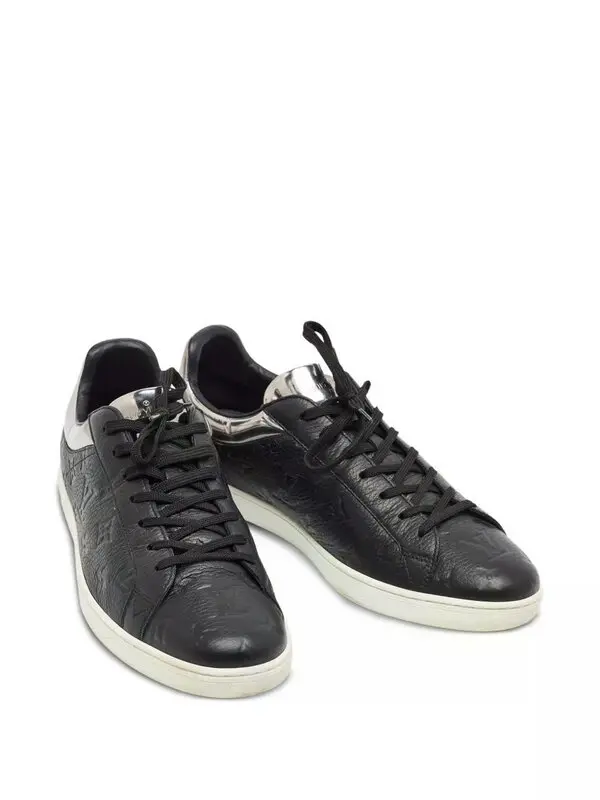 LOUIS VUITTON Leather Monogram Sneakers