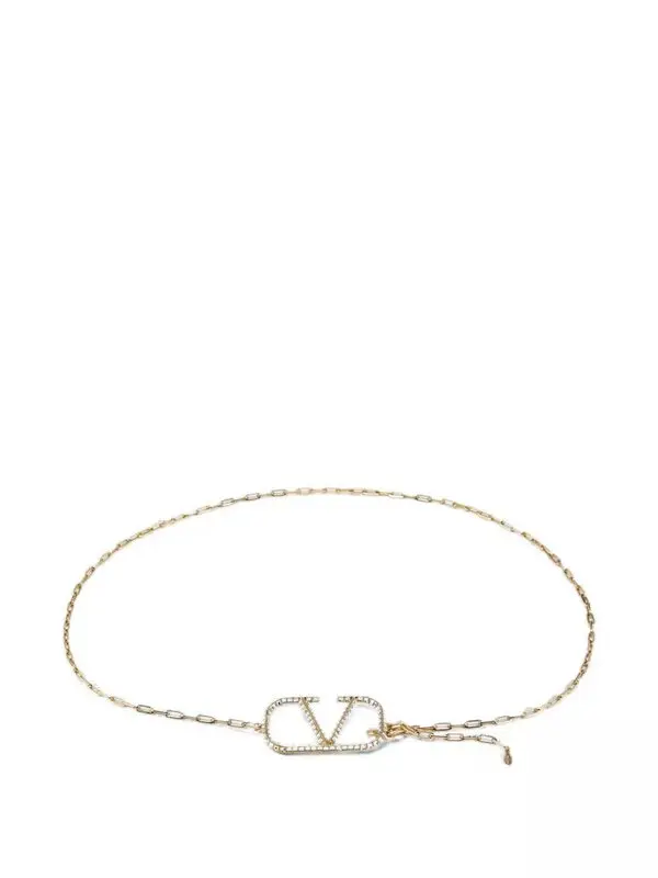 Valentino Garavani Crystal-embellished Belt - Gold