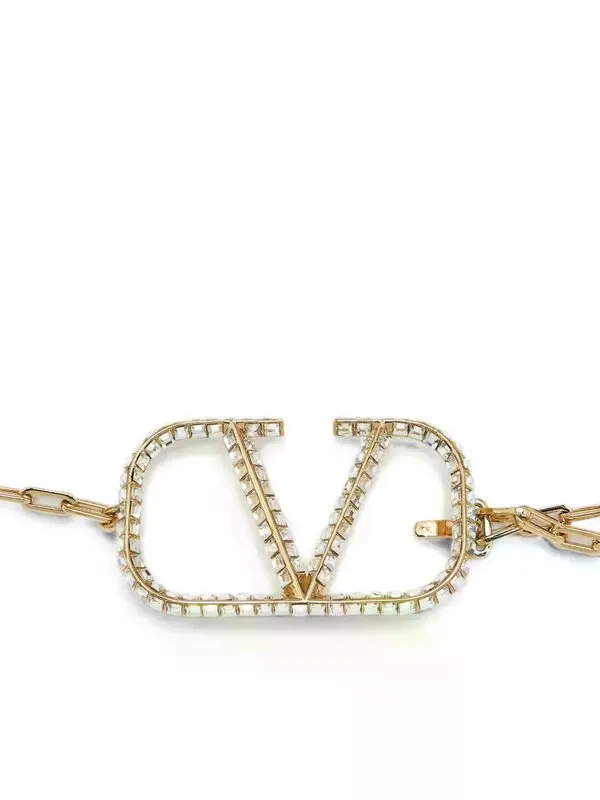 Valentino Garavani Crystal-embellished Vlogo Signature Chain Belt
