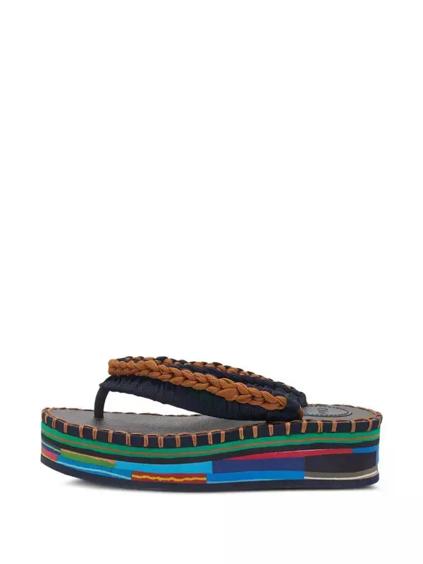 Chloé Braided Strap Platform Thong Flip-flops