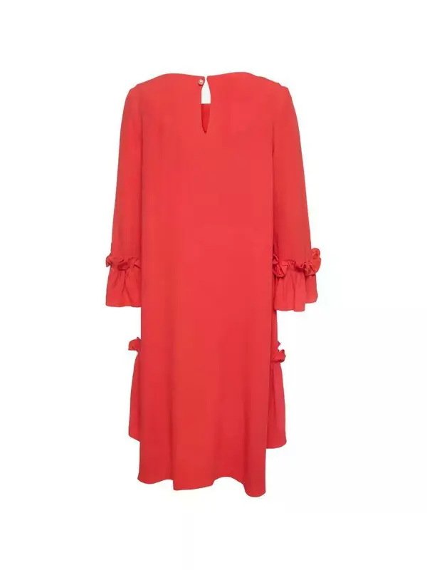 INGIE PARIS Ruffled Crepe Midi Dress
