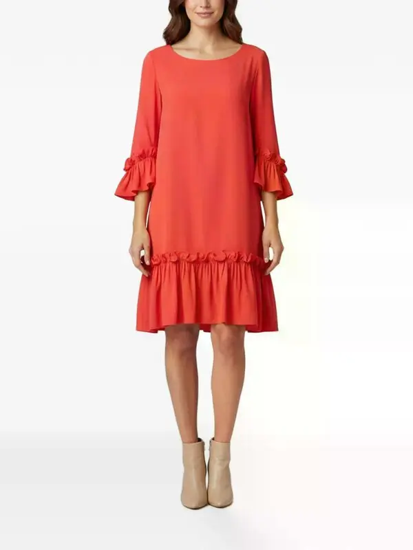 INGIE PARIS Ruffled Crepe Midi Dress