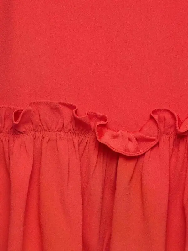 INGIE PARIS Ruffled Crepe Midi Dress