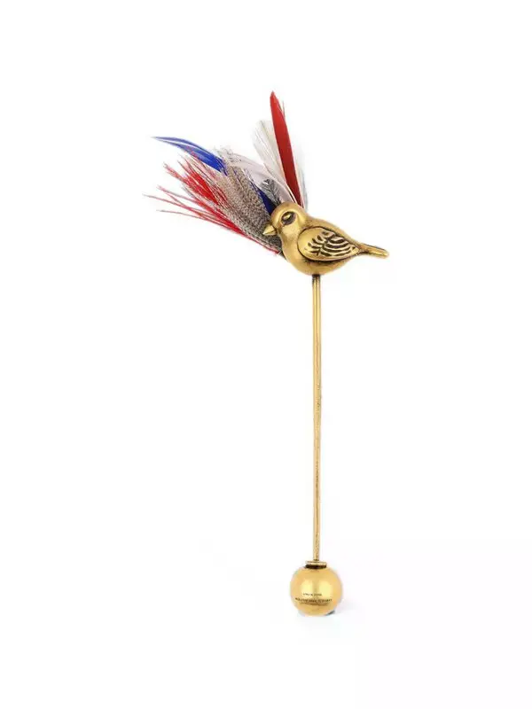 Dries Van Noten Feather Brooch - Gold