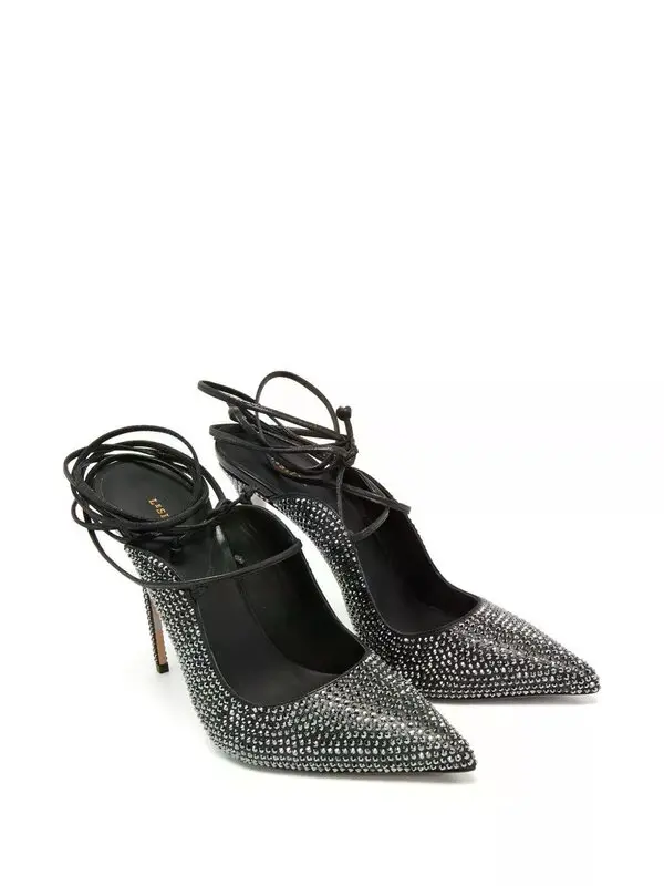 LE SILLA Ivy Ankle-wrap Pumps With Crystal Embellishment