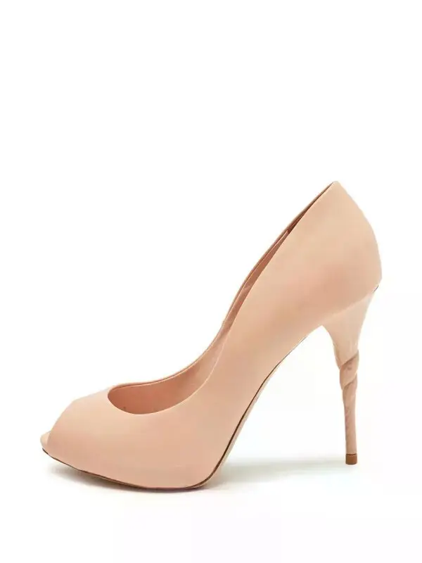 LE SILLA Peep-toe Pumps With Twisted Heel