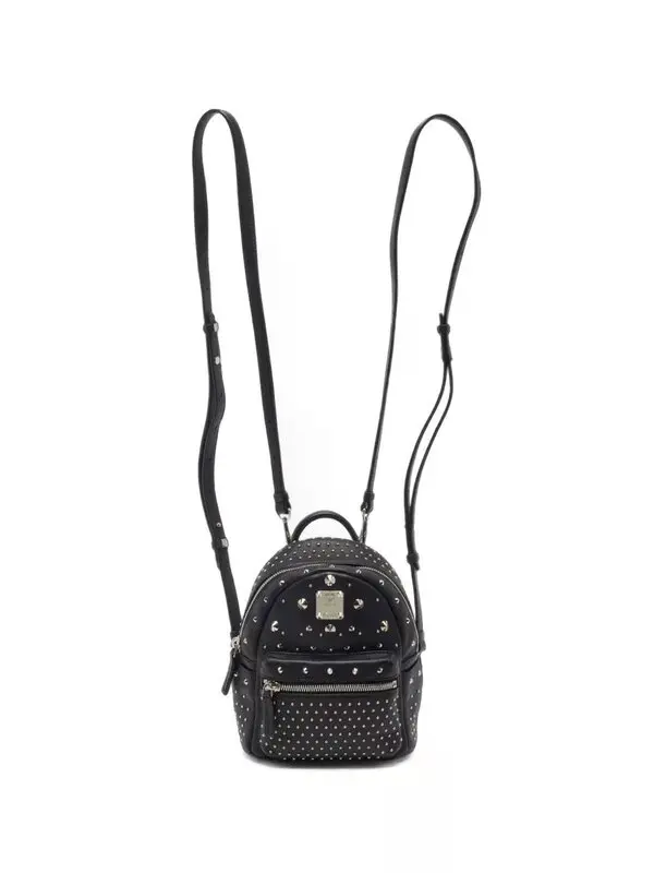 Mcm Mini Stark Bebe Boo Studded Backpack - Black