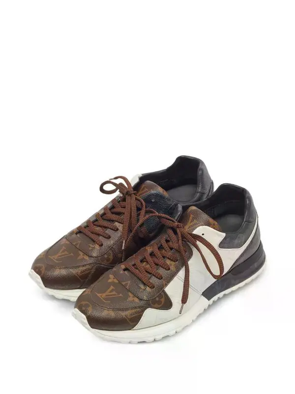 LOUIS VUITTON Run Away Monogram Canvas Sneakers - White